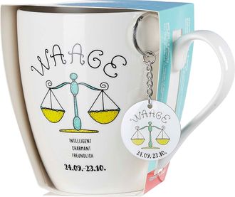 Ritzenhoff & Breker Jumbotasse Astro Sternzeichen Gr&ouml;&szlig;e Jumbotasse 650 ml Waage