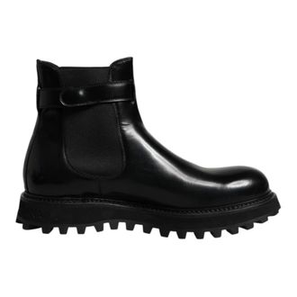 Dolce & Gabbana Homme, Chaussures, Noir, Taille: 44 EU Bottes Mi-Mollet