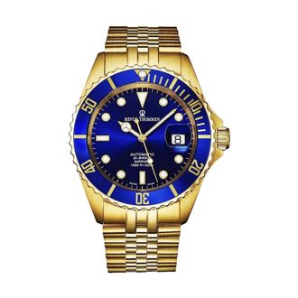 Revue Thommen Homme, Accessoires, Jaune, Taille: ONE Size Montre Automatique de Plong&eacute;e Bracelet Bleu