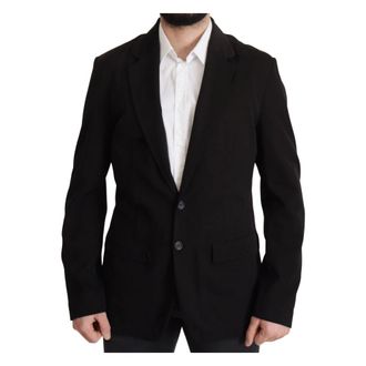Dolce & Gabbana Klassischer Wollblazer - - Jackets - Herren - Schwarzk - L