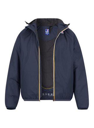 K-Way Herren Regenjacke blau Mikrofaser unifarben