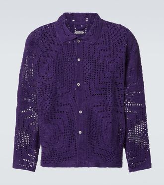 Bode Chemise en crochet de coton