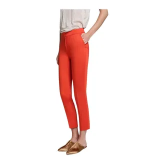 Via Masini 80 Stilvolle Gesteppte Hose - - Trousers - Damen - Orange - M