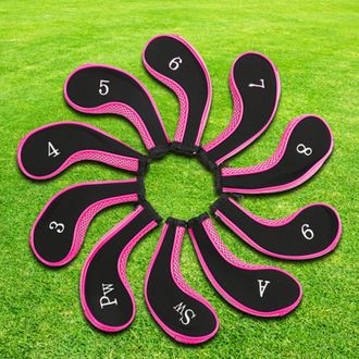 CHICIRIS Schl&auml;gerkopfh&uuml;llen aus Neopren, Wasserdicht, 10 St&uuml;ck, Putter-Treiber-Schutz f&uuml;r -Enthusiasten (PINK)