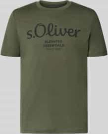 s.Oliver Red Label Regular Fit T-Shirt aus reiner Baumwolle Modell BASIC TEE BIG LOGO
