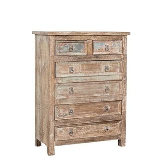 Biscottini International Wohnzimmer, 105 x 38 x 80 cm, Badezimmer aus recyceltem Holz, Kommode für Schlafzimmer im Vintage-Stil, 105x38x80 cm