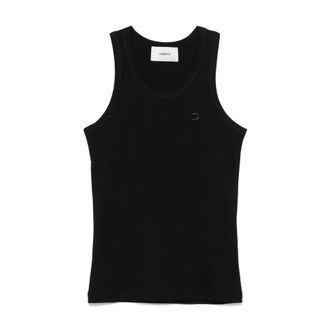 Coperni Femme, Tops, Noir, Taille: 40 FR Haut Noir sans Manches Col Rond