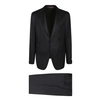 Canali Homme, Costumes, Noir, Taille: L Veste de costume en flanelle