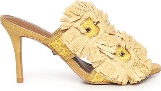 Kurt Geiger Femme, Chaussures, Jaune, Taille: 40 EU Raffia Buckle Sandal