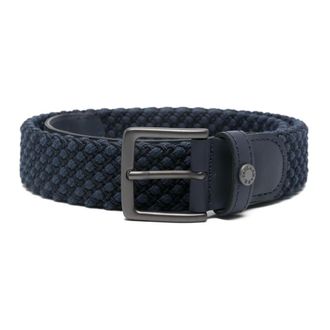 Paul & Shark Homme, Accessoires, Bleu, Taille: 105 CM Ceinture en cuir tress&eacute;