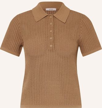 Reiss Reiss Strick-Poloshirt braun