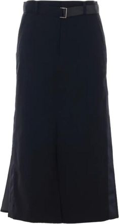 sacai Femme, Jupes, Noir, Taille: 40 FR Wool Suiting Skirt