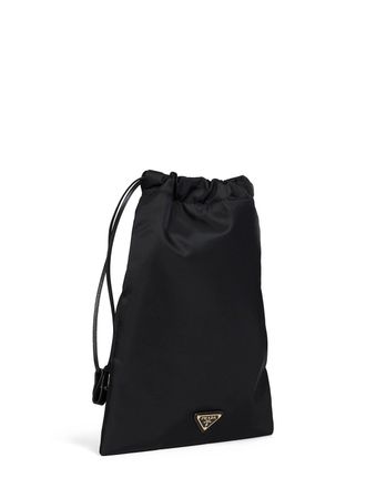 Prada Womens Pouch Bag Wish Black Recycled Polyamide Shoulder