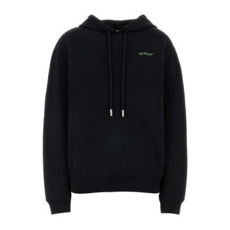 Off-white Femme, Sweatshirts et sweats &agrave; capuche, Noir, Taille: 38 FR Arrow Leaves Sweat &agrave; capuche