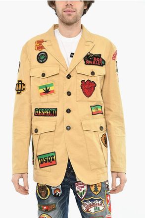 Dsquared2 All Over Patches Cotton Utility Blazer Gr&ouml;&szlig;e 52