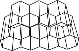 Generic Plan de travail pour porte-bouteilles &agrave; 3 niveaux, porte-bouteille empilable &agrave; 3 niveaux - Support de vin de table - Porte-bouteille &agrave; vin en m&eacute;tal Po