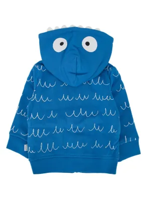 Stella McCartney Boys Cardigan Hoodie Blue Cotton