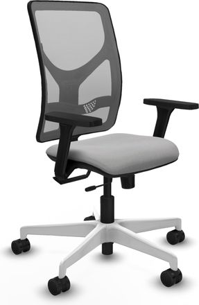 Piqueras y Crespo Schreibtischstuhl, grau, mit 3D-Armlehnen, h&ouml;henverstellbare Lendenwirbelst&uuml;tze, ausgestattet mit Syncro/Traslack und Schneideschaum, mit 65 mm Nylon-