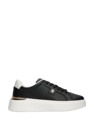 Tommy Hilfiger Baskets &agrave; semelles &eacute;paisses et d&eacute;tail dor&eacute; en cuir