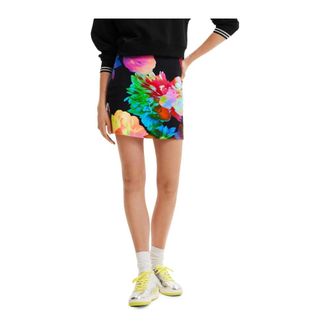 Desigual Lebendiger Blumenprint Casual Rock - - Skirts - Damen - Mehrfarbig - M