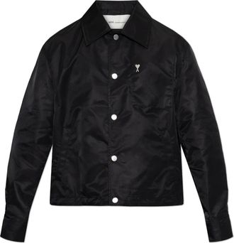 Ami Homme, Vestes, Noir, Taille: L De Coeur Stud Buttoned Jacket
