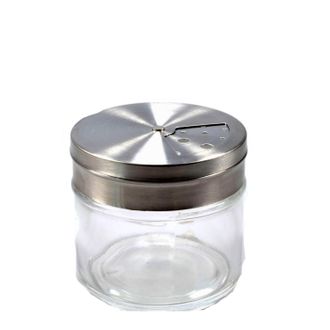 Biotin G&M Gew&uuml;rzstreuer, Glas mit Edelstahldeckel, 3 Verschiedene Spender&ouml;ffnungen, 6,2cm Durchmesser 5,7cm H&ouml;he
