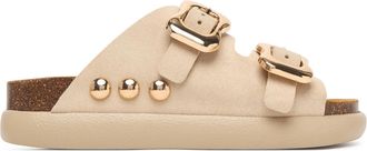 Scholl Pantoletten Scholl Flora 2 Straps Chunky F00812 Hellbeige