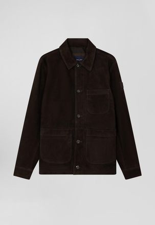 Eden Park Surchemise En Su&eacute;dine Marron Fonc&eacute;