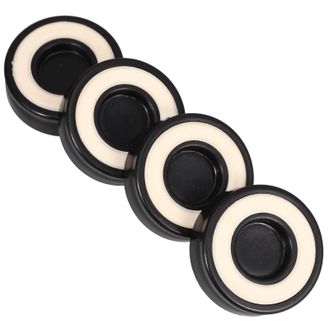 SOLUSTRE 4 St&uuml;ck Stuhlbeinkappen aus Kunststoff rutschfeste M&ouml;belbeinschoner f&uuml;r Stuhl und Tischbeine Bodenschutz Schwarz mit Dicker Runder Passform f&uuml;r Versch