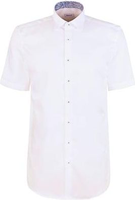 Seidensticker Chemise unie &agrave; manches courtes en lin