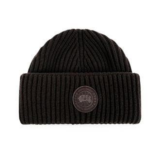 Canada Goose Gerippte M&uuml;tze mit Logo-Patch - - Accessories - Damen - Braun - ONE SIZE