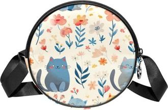 Generic Sac &agrave; bandouli&egrave;re rond pour femme, petit sac &agrave; bandouli&egrave;re avec fermeture &eacute;clair, bretelles r&eacute;glables, style d&eacute;contract&eacute;, pour femmes et filles