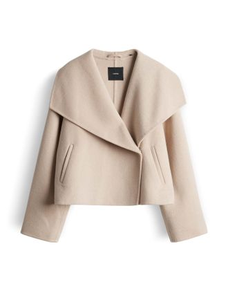 someday Damen Jacke | NARIA Regular Wolljacke mit breitem Schalkragen Soft Oat, 40