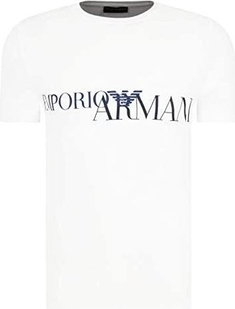 Emporio Armani T-Shirt Homme 111035 0A516, Tee-Shirt Col Rond, Manche Courte (Blanc, XL)
