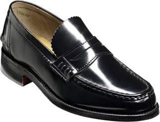 Barker Caruso Mocassins pour hommes, mocassins en cuir faits &agrave; la main pour tous les voyages, Noir, 37.5 EU