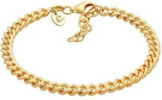 Elli PREMIUM Bracelet Femmes de base massif en argent sterling 925 plaqué or