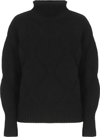 KANGRA quilted roll-neck sweater - Schwarz