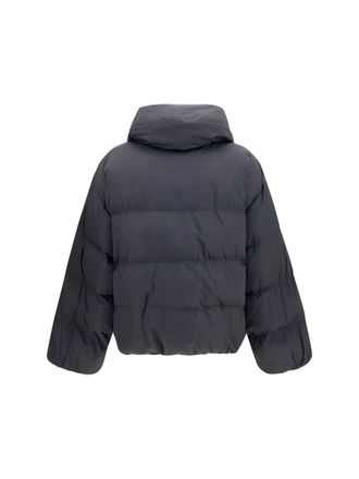 Balmain Womens Padded High-Neck Jacket Noir Viscose Down Coat