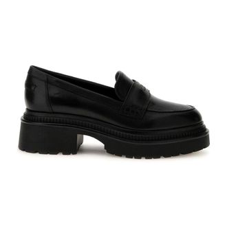 Guess Schwarze Leder-Loafer - - Shoes - Damen - Schwarzk - 40 EU
