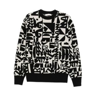 Zimmermann Intarsia Strick Logo Motiv Crewneck - - Knitwear - Damen - Schwarzk - L