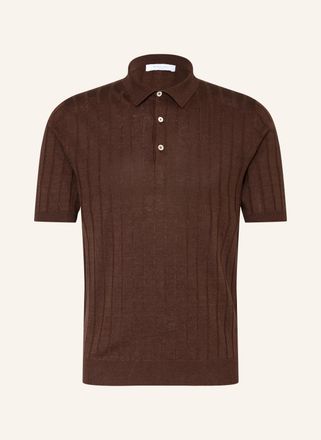 Boglioli Boglioli Strick-Poloshirt braun