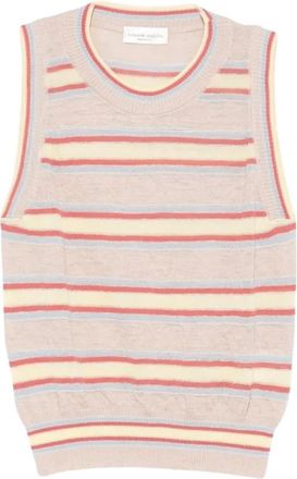 Roberto Collina Femme, Pulls, Beige, Taille: 40 FR Gilet en Coton