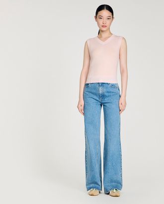 Sandro Pull court laine cachemire brod&eacute;