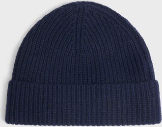 Gerard Darel Bonnet en cachemire &agrave; fines c&ocirc;tes - ODELIA - Marine