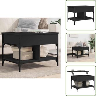 vidaXL The Living Store - Couchtisch Schwarz 70x50x50 cm Holzwerkstoff und Metall - Couchtisch - Wohnzimmerstil - Holzwerkstoff M&ouml;bel - Schwarzer Couchtisch