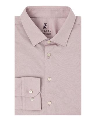 DeSoto Unifarbenes Jersey-Hemd in Piqu&eacute;-Struktur, Slim in