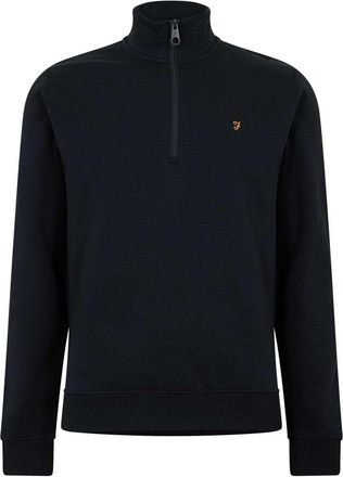Farah Wilsdon Sweatshirt f&uuml;r Herren, mit kurzem Rei&szlig;verschluss, Fleece (wahres Marienblau)