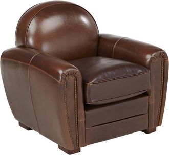 Vente-Unique Clubsessel Leder Baudoin - Braun