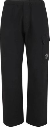 C.P. Company C.p. Company, Homme, Pantalons, Noir, Taille: M Pantalon de surv&ecirc;tement cargo en molleton gratt&eacute; diagonal