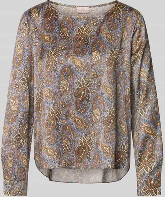 Emme Blusenshirt aus Satin im Allover-Look Modell REGNO